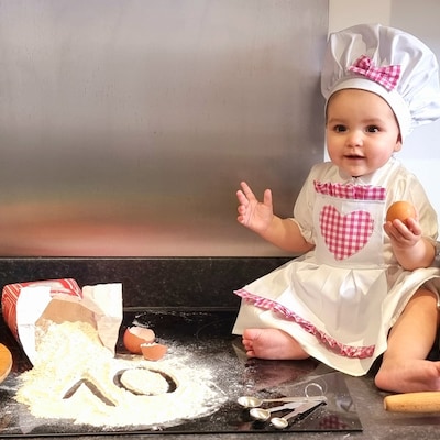 Cakesmash Baby Chef Pink Outfit ,baby Baker,baby Cook Photo Prop ...