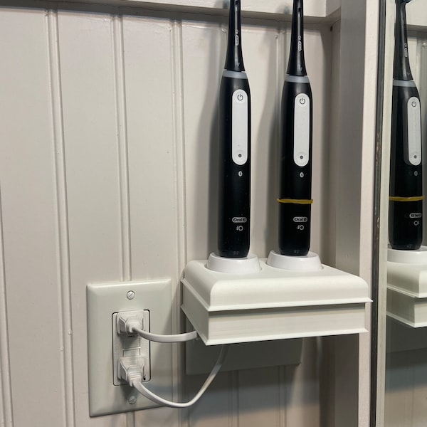 Electric Toothbrush Holder, Oral B, 2 Charging Slots, Organizer, Outlet ...