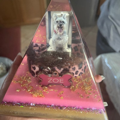 Pet Memorial Pyramid, Large, Resin Memorial, Dog/cat Ashes - Etsy