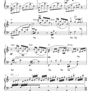 RUSH E | Intermediate Piano Sheet Music With Note Names and Finger ...