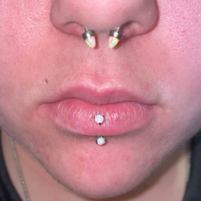 16G 316L Steel Stacked CZ Septum Clicker, Double Septum Ring, Shiny ...