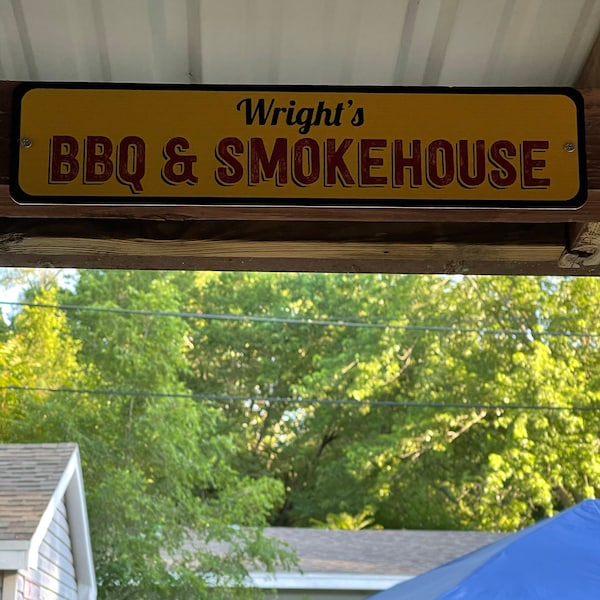 BBQ & Smokehouse Sign, Personalized Chef Smoker Cook Name Kitchen Sign ...