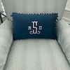 Embroidered Velvet Monogram Pillow. Insert Included. 12x20 - Etsy