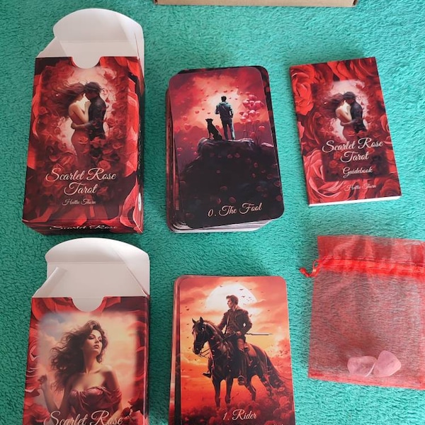 Scarlet Rose Love Tarot & Lenormand • 2 Deck Special Bundle • Hattie ...