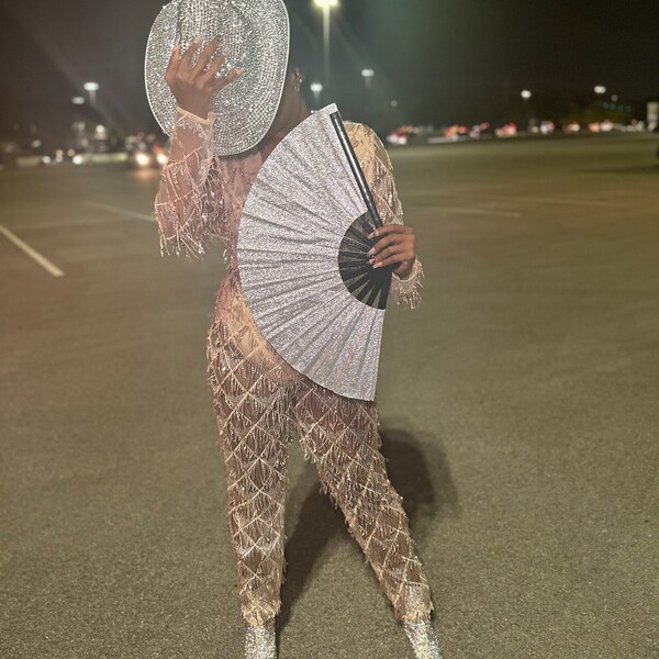 Custom Statement Hand Fan Custom Hand Fan Personalized Fan Rave Fan ...