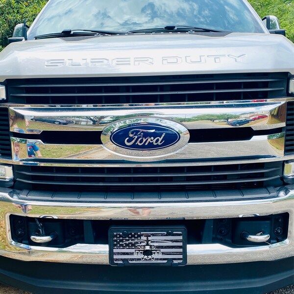 Ford Mustang Diamond Plate License Plate, Laser-cut Acrylic With UV ...