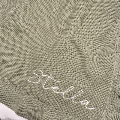 Embroidered Name Baby Blanket / Soft Custom Personalized Baby Blanket ...