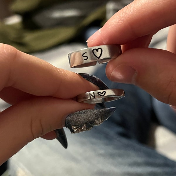 Couple Ring Set, Matching Ring Set, Ring for Boyfriend, Girlfriend Gift ...