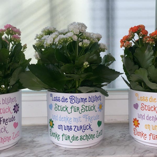 Stickers for Flower Pots as a Farewell Gift or Gift Idea for Teachers ...