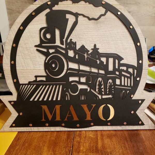 Train Metal Sign, Custom Train Sign, Personalized Train Sign, Railroad ...