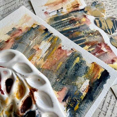 Handmade Blue Mist Granulating Watercolor - Etsy
