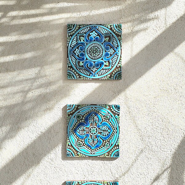 Large Spanish Tile Wall Art Made From Ceramic, Spanish Tile Mural ...