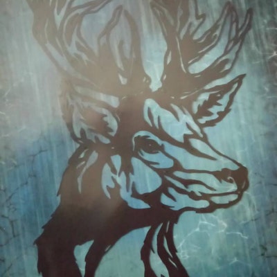 Stag Head Paper Cutting Template, Personal Use, Vinyl Template, SVG ...