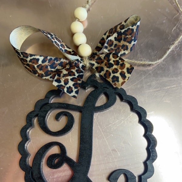 Single Initial Monogram / Car Charm/ Keychain Laser Cut File SVG - Etsy