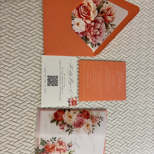 Customized Wedding Guest Color Palette Attire Cards, Printed, Attendee ...