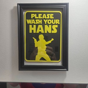 Wash Your Hans Star Wars Bathroom Sign Funny Star Wars Decor Funny Gift ...
