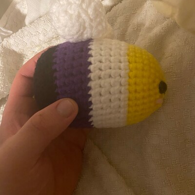 Crochet Genderfluid Pride Bee Plush Amigurumi LGBT Trans Queer - Etsy