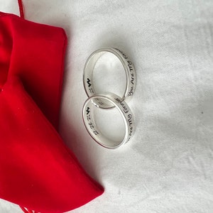 3mm BEST FRIEND RINGS for 3 Friendship Promise Ring for 4 Triple Bff ...