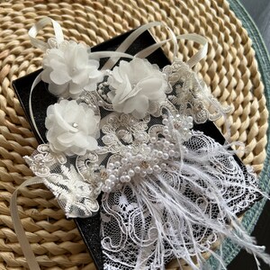 Ivory and Off-white Bridal Ribbon Wedding Veil Two Tiered - Etsy