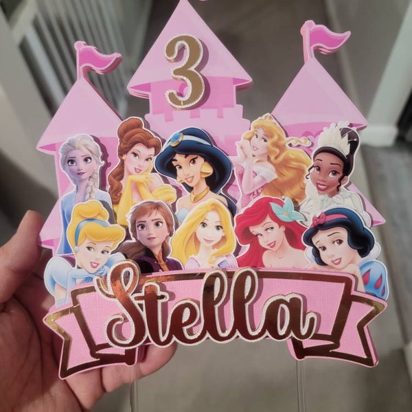Princess Cake Topper / Princess Party Decorations / Princess Birthday ...