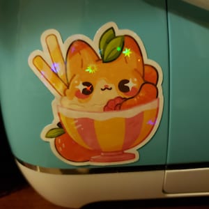 Citrus Fox Sticker, Lemon Sticker, Fox Sticker, Orange Sticker, Dessert ...