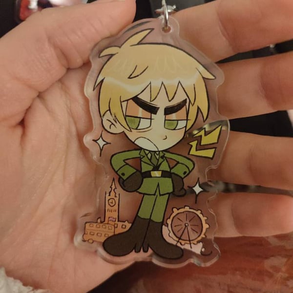 Hetalia 3" Keychains, America, England, France - Acrylic Charm - Etsy