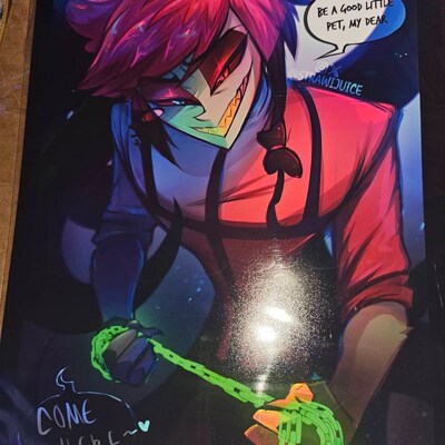 Hazbin Hotel Neon Alastor Fanart Prints - Etsy