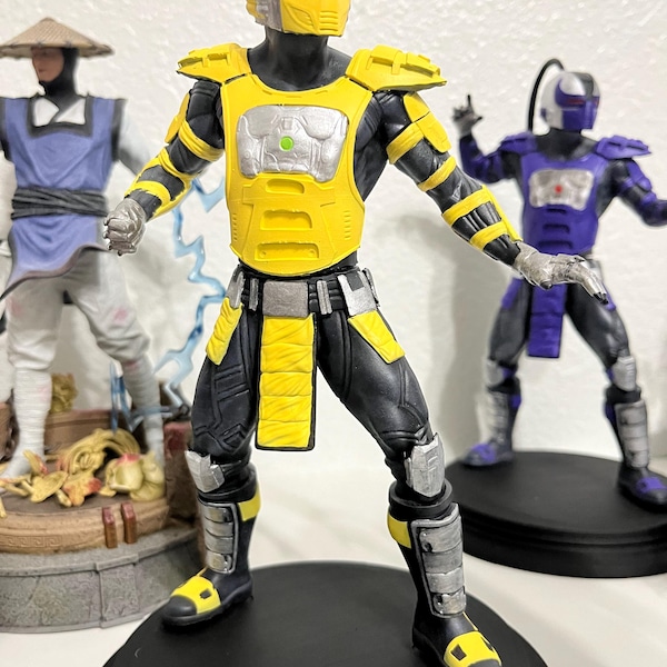 Hand-painted 3D Printed Cyrax Figure - 25 Cm Mortal Kombat Collectible ...