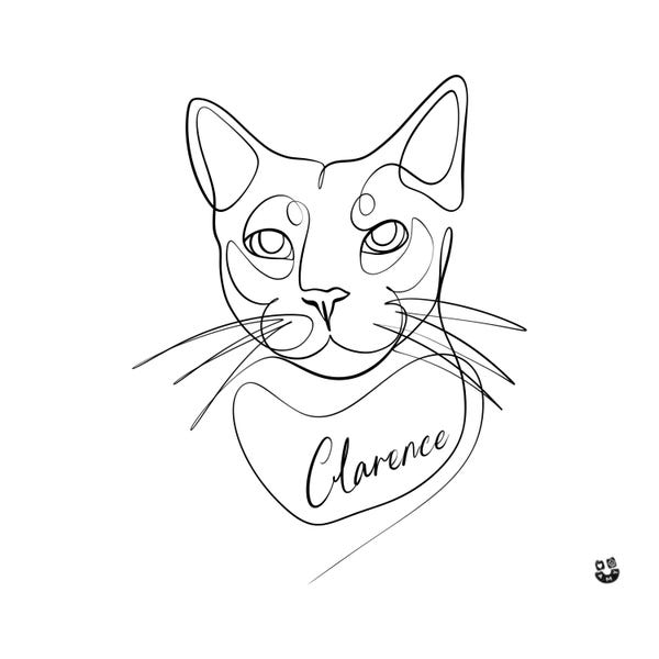 3 Pets/characters One Line Portrait Commission, Dog One Line Portrait ...