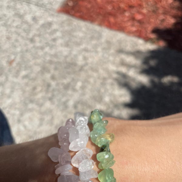 Crystal Chip Bracelet, Aventurine Bracelet, Amethyst Bracelet, Bracelet ...