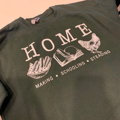 Homemaking Homeschooling Homesteading Tee, Minimalist Homestead Mama ...