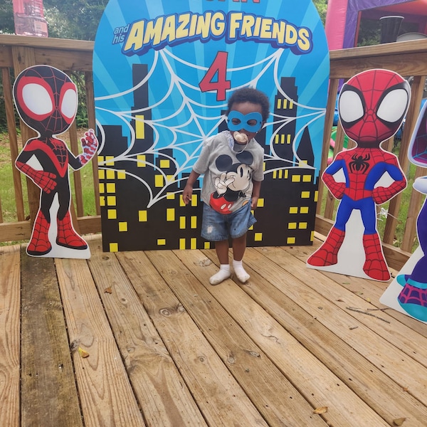 Spidey and His Amazing Friends Party Props & Backdrop – High-quality ...