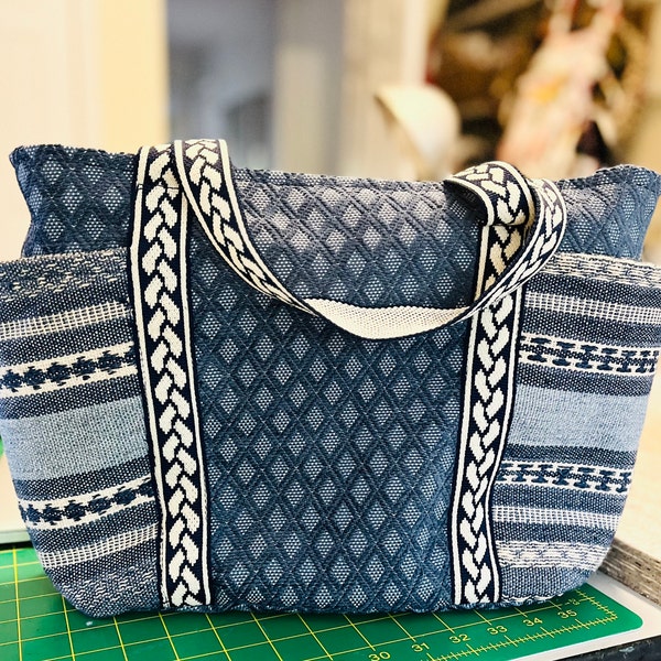 Tote Bag Pattern , Tote Bag With Pockets , Canvas Tote Bag , Digital ...