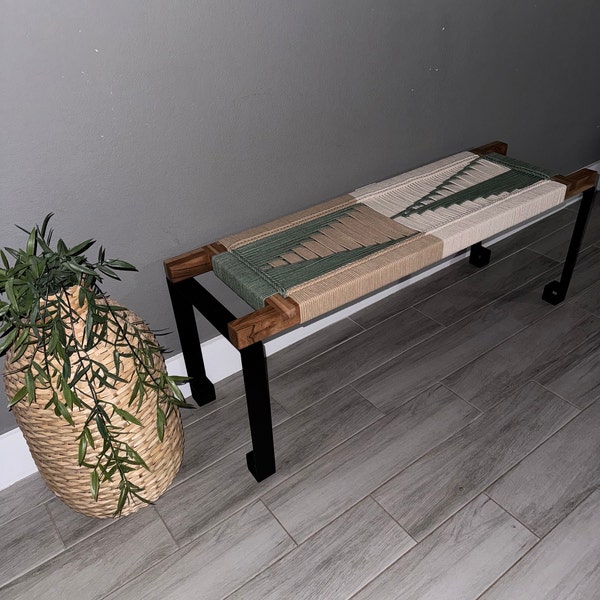 Woven Bench Modern Entryway Bench End Bench Metal Bench Charpoy Bench ...