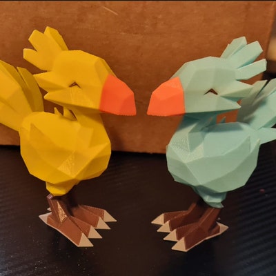 Final Fantasy Chocobo Lowpoly 3D Print - Etsy