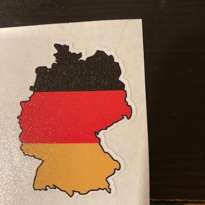 Germany Map Sticker Flag for Laptop Book Fridge Guitar Motorcycle ...