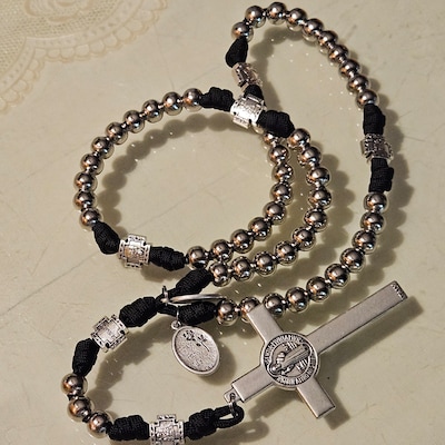 Black Eastern Orthodox Prayer Rope Chotki 50 Count Barrel Knots. 550 ...