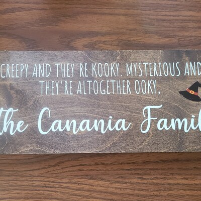 Addams Family Sign,personalized,your Surname,tombstone Shape,halloween ...