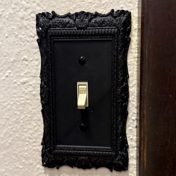 Victorian Wall Plate Cover Set – Black Light Switch & Outlet Covers for ...