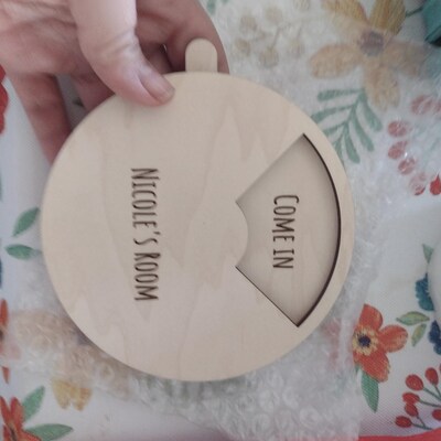 Fun Custom Swivel Sign for Kid's Bedroom Door Do Not Enter Personalized ...