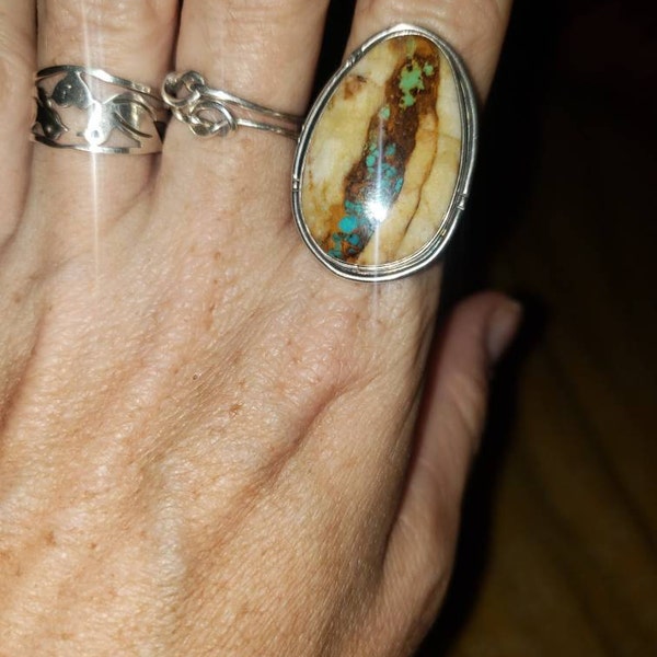 Royston Ribbon Turquoise Ring - Royston Turquoise - OOAK Royston Ring ...