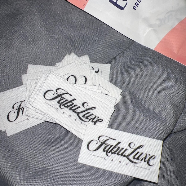 Custom Printed Cotton Quilt Label Single Personalized Cotton Label ...