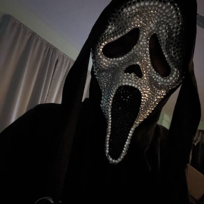 Ghostface Bling Crystal Rhinestone Scream Mask Pink - Etsy