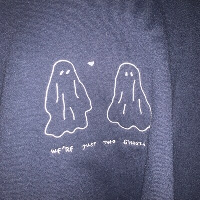 Halloween Sweater Cute Ghosts Ghost Sweater Embroidered - Etsy