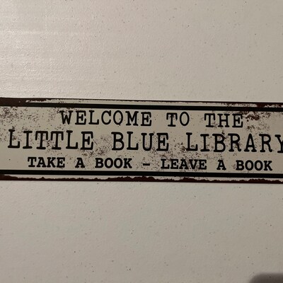 Custom Text Library Sign Personalized Reading Community Share Library ...