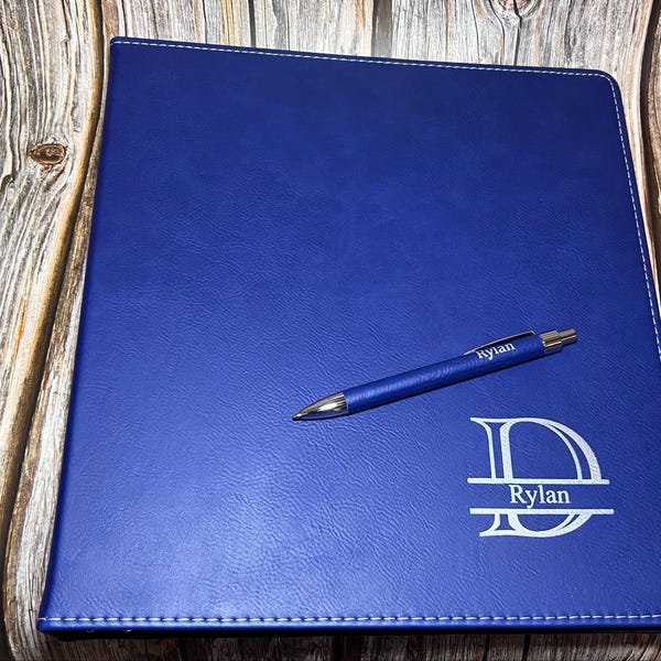 Business 3 Ring Binder, Custom Binder Cover, Engraved Binder, Vegan ...