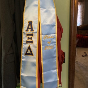 Alpha Xi Delta - Sorority Graduation Stole / Graduation Sash - Etsy