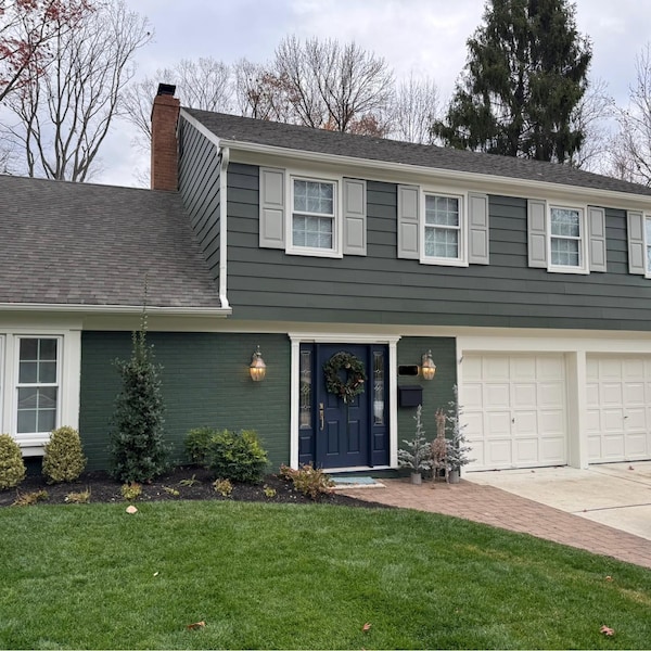 Exterior Paint Color Palette - Slate Blue - Etsy