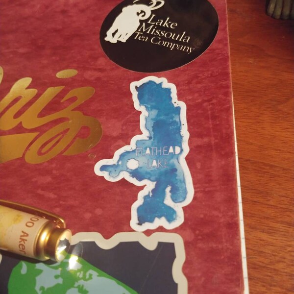 Vinyl Sticker Flathead Lake Sticker Vinyl Laptop Water Bottle ...