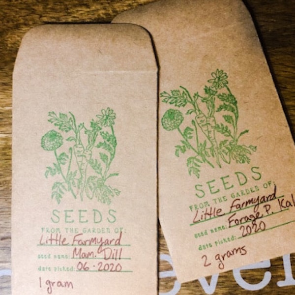 Custom Seed Packet Stamp | Wildflower Seed Stamp | Seed Labeling Stamp ...